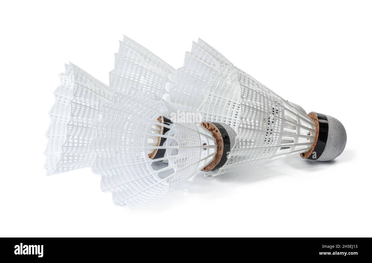 Group of shuttlecocks isolated on white background Stock Photo - Alamy