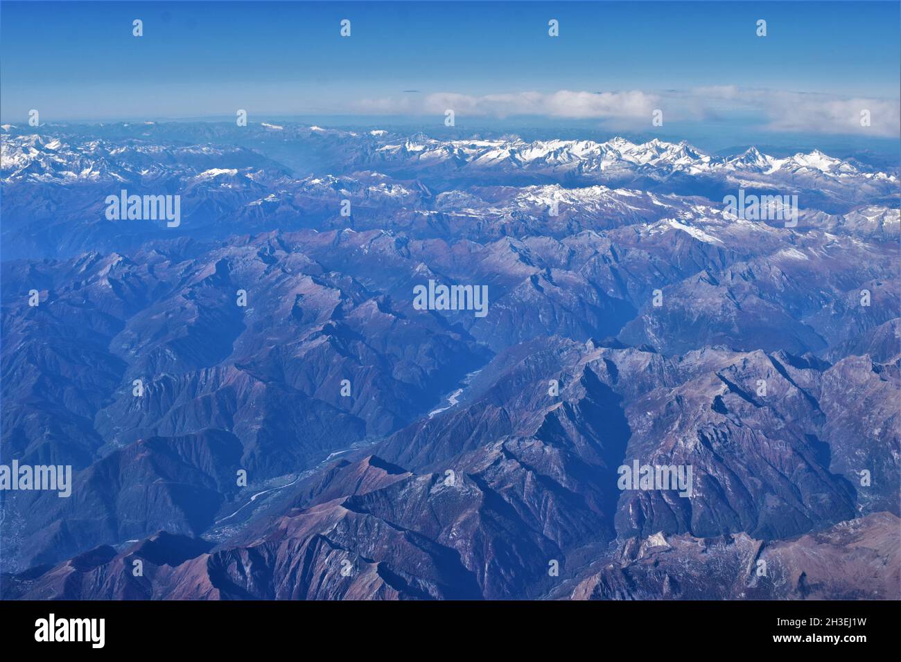 Aerial View of Swiss Alps Stock Photo - Alamy