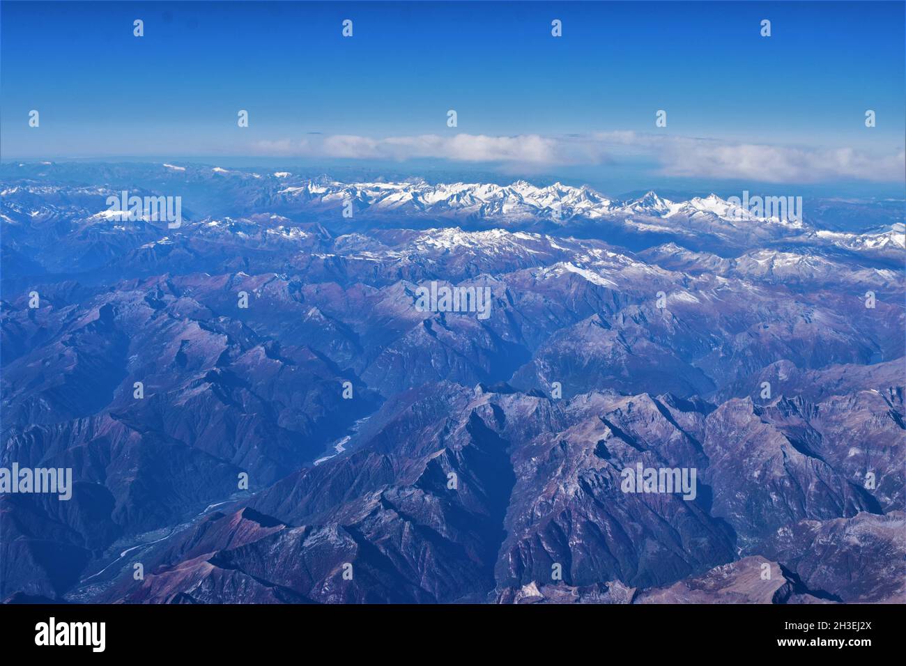 Aerial View of Swiss Alps Stock Photo - Alamy
