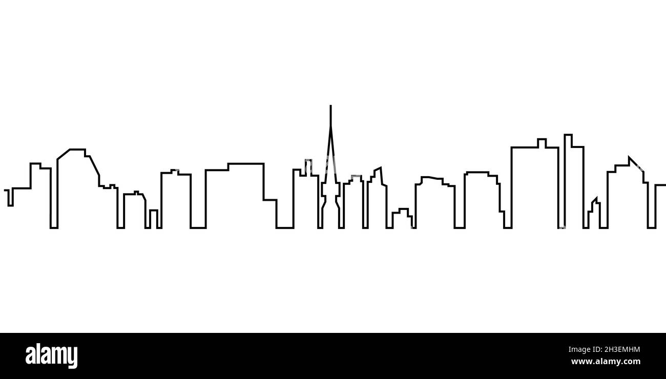 Simple landscape line drawing hi-res stock photography and images - Alamy