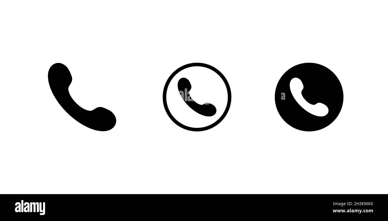 Handset icon Black and White Stock Photos & Images - Alamy