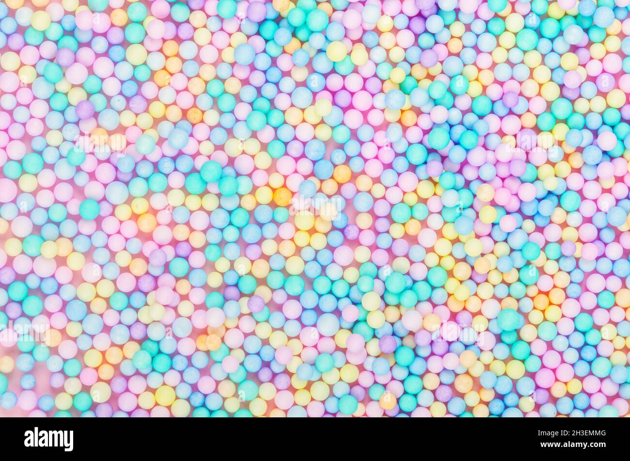 Foam beads of various colors brightly colored abstract background Stock ...
