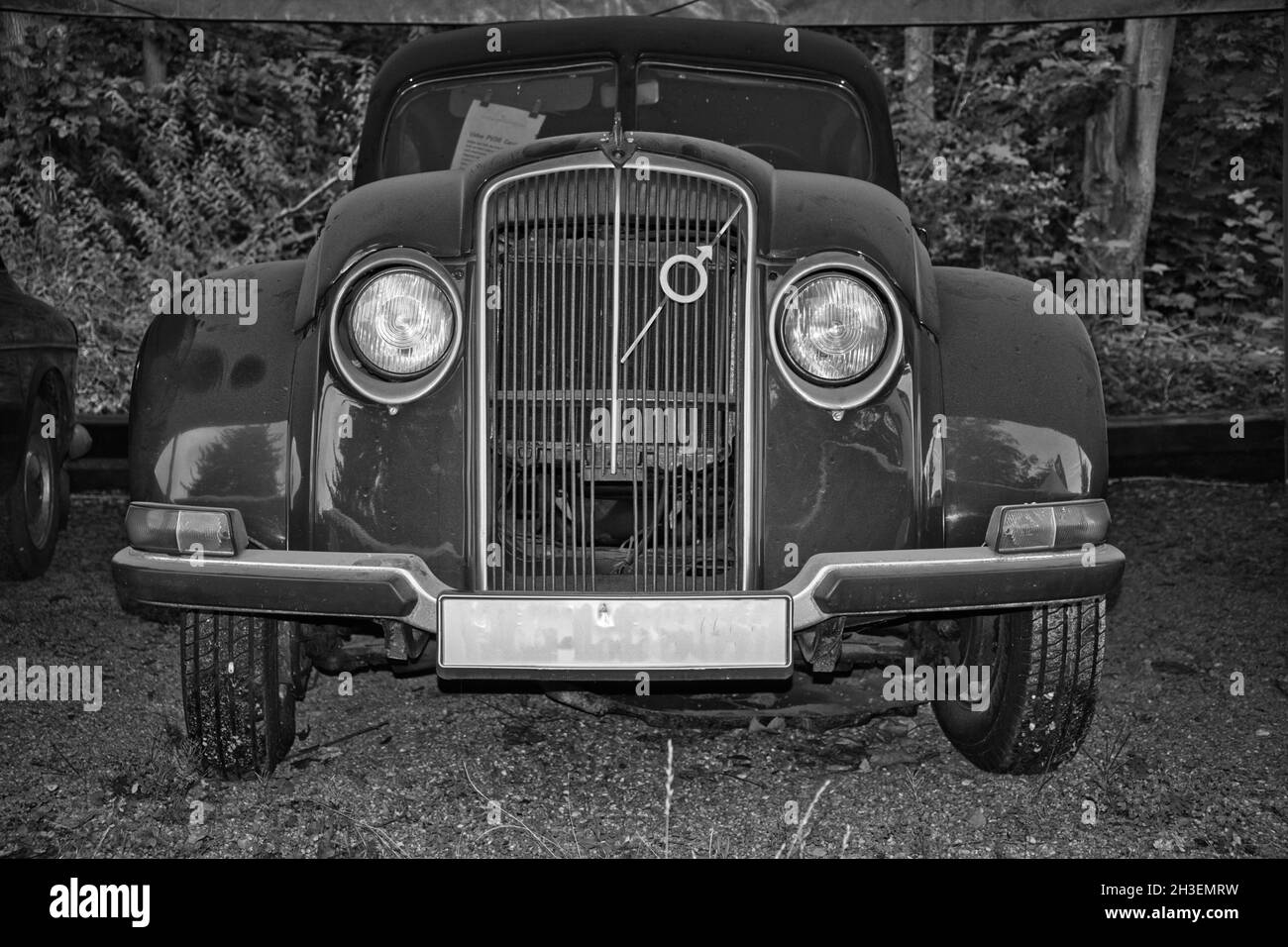 51143 COLOGNE, GERMANY - Jul 25, 2021: A grayscale front view of an ...