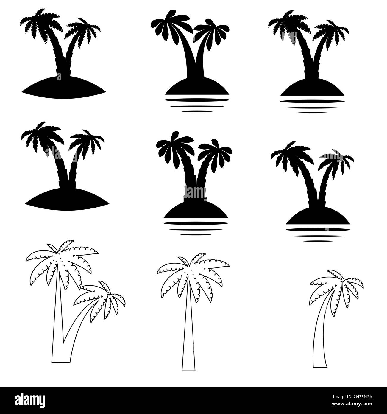 Coconut Tree Vector Ai