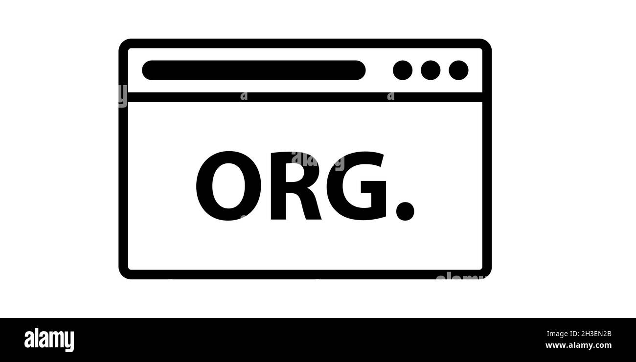 Browser icon with org sign. Web icons Stock Vector Image & Art - Alamy