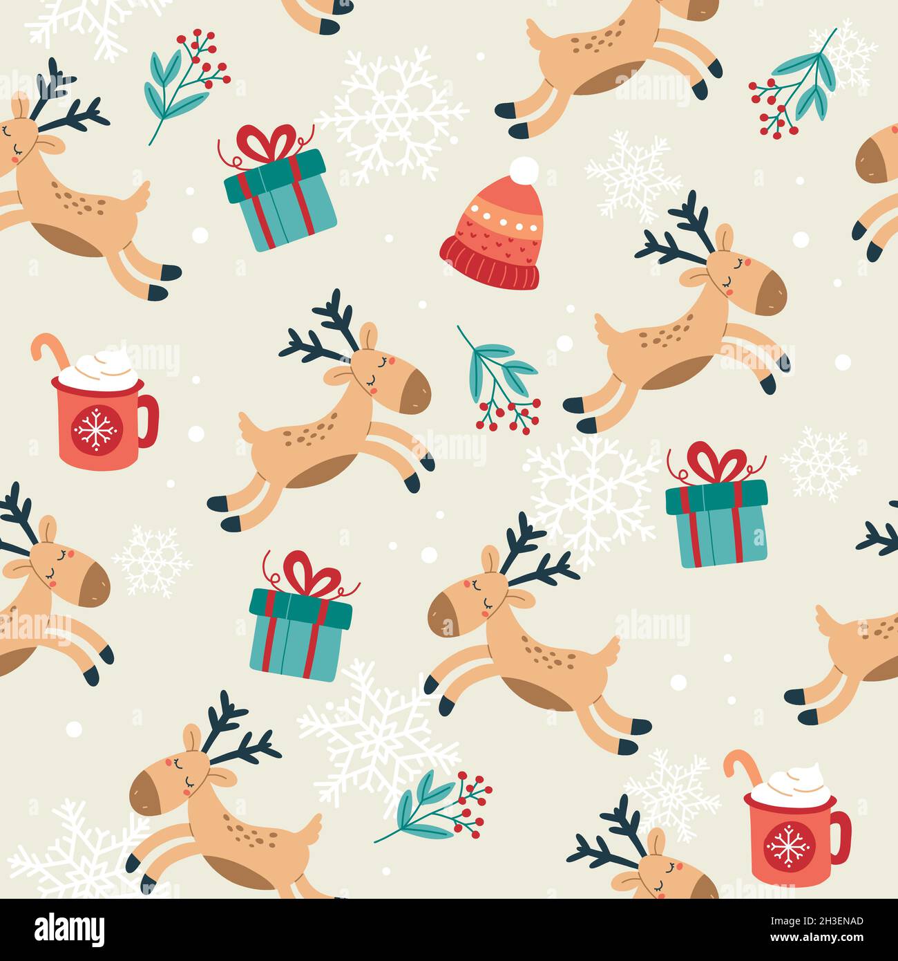 Cute Christmas Reindeer Backgrounds