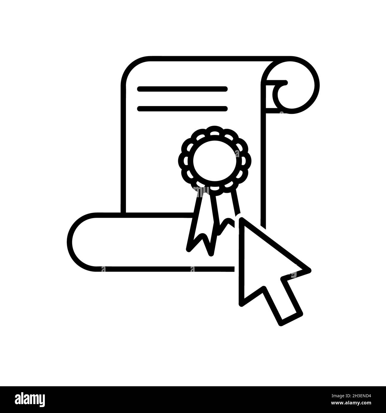 Certificate Icon Png White Graduation Certificate Icon PNG & SVG