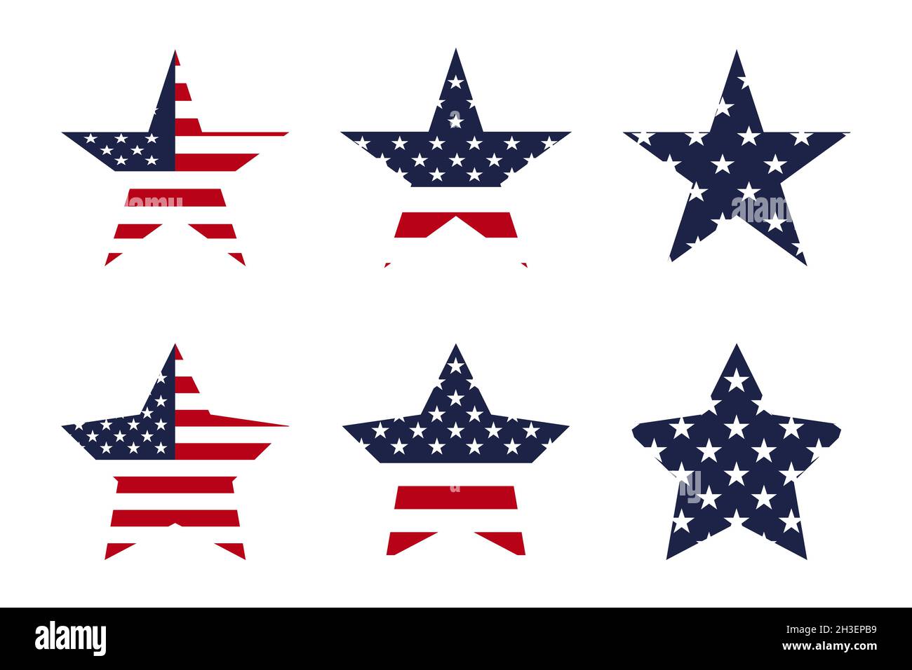 Usa stars icon set. USA holiday concept Stock Vector Image & Art - Alamy