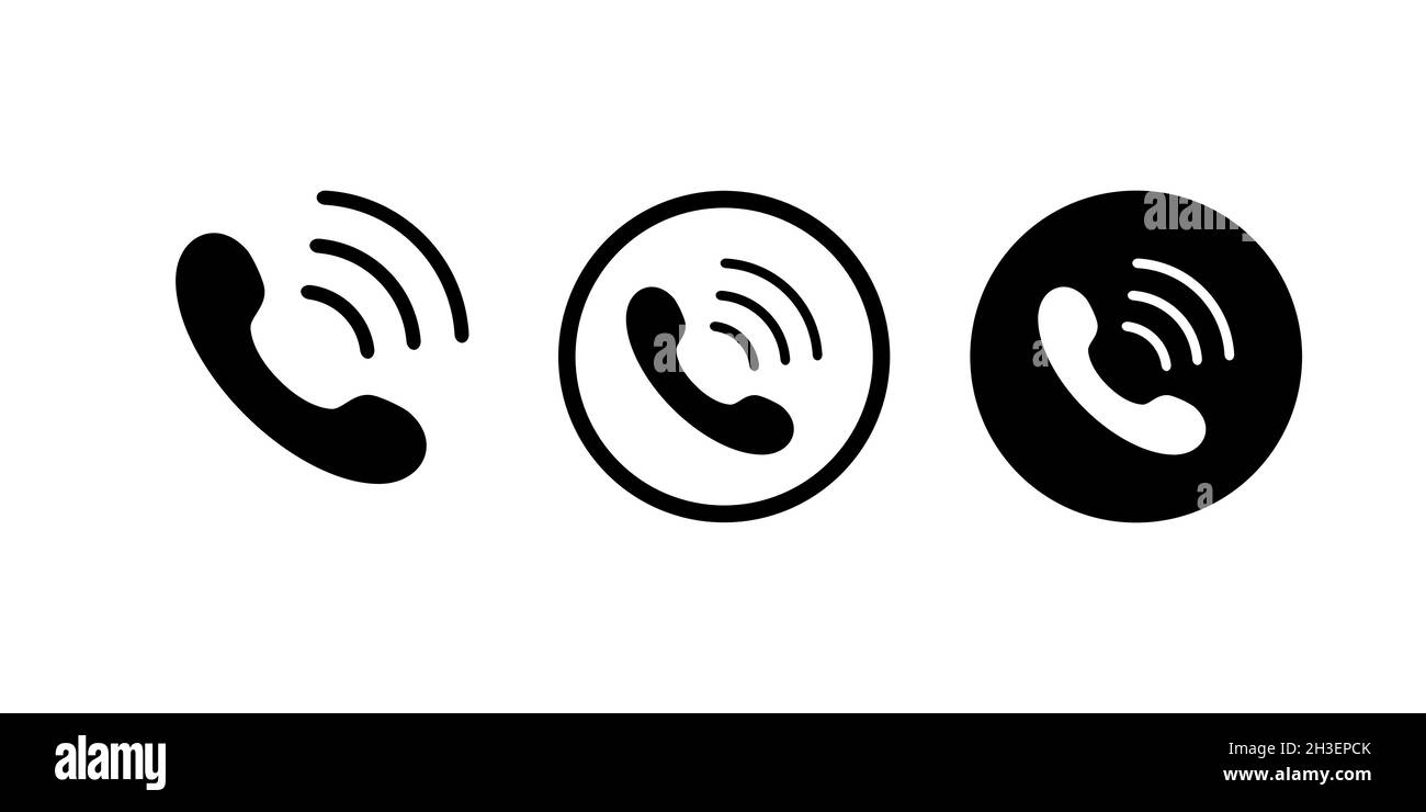 Handset call icon symbol set Stock Vector Image & Art - Alamy