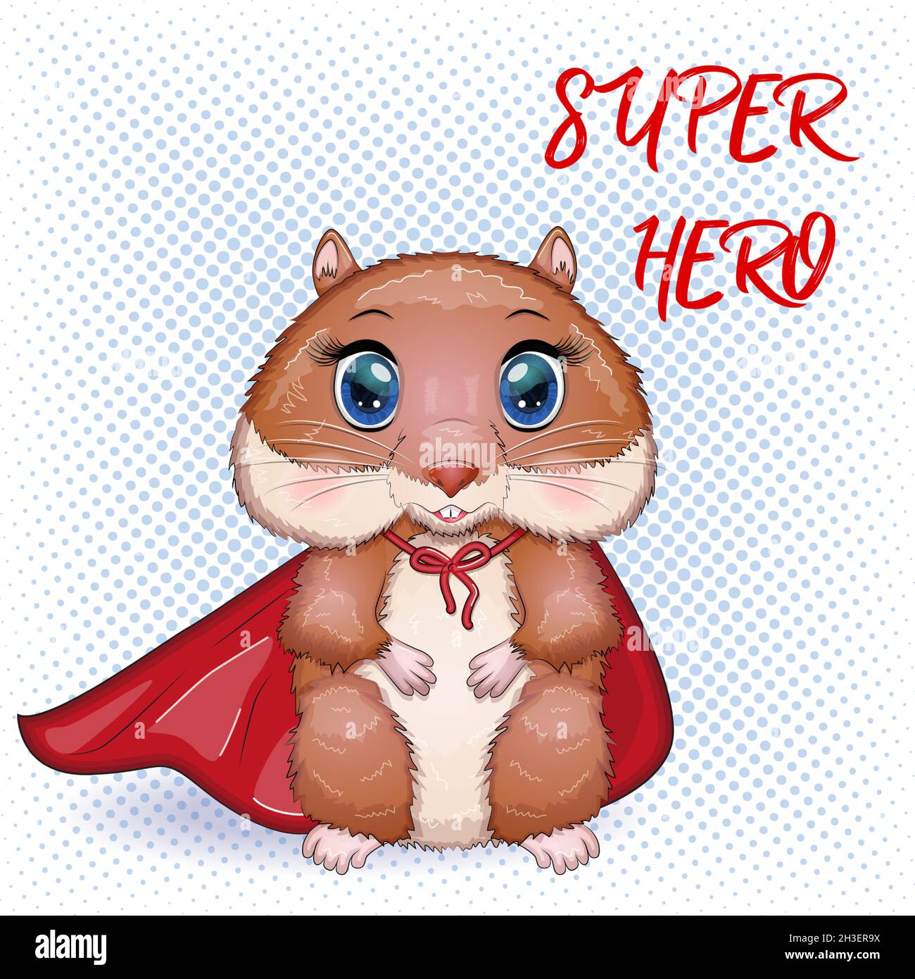 Superhero hamster. Cute hamster superhero, hamster cartoon characters ...