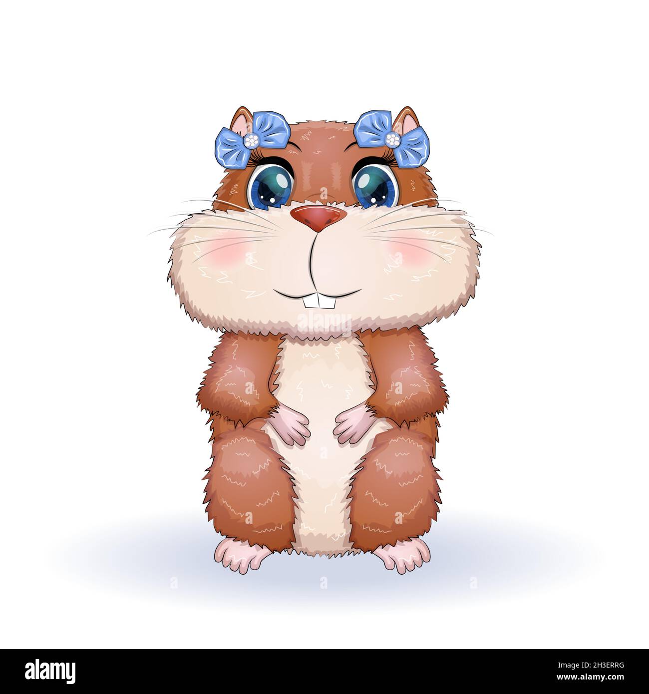Cute cartoon hamster characters, funny animal isolated character on ...