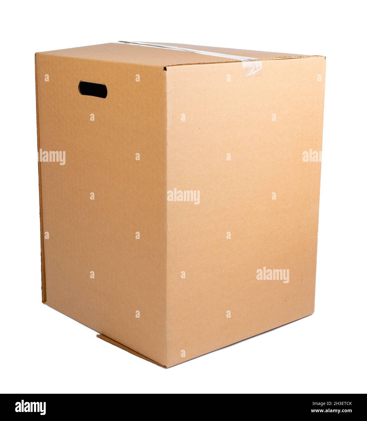 Cardboard brown box isolated on white background Stock Photo - Alamy