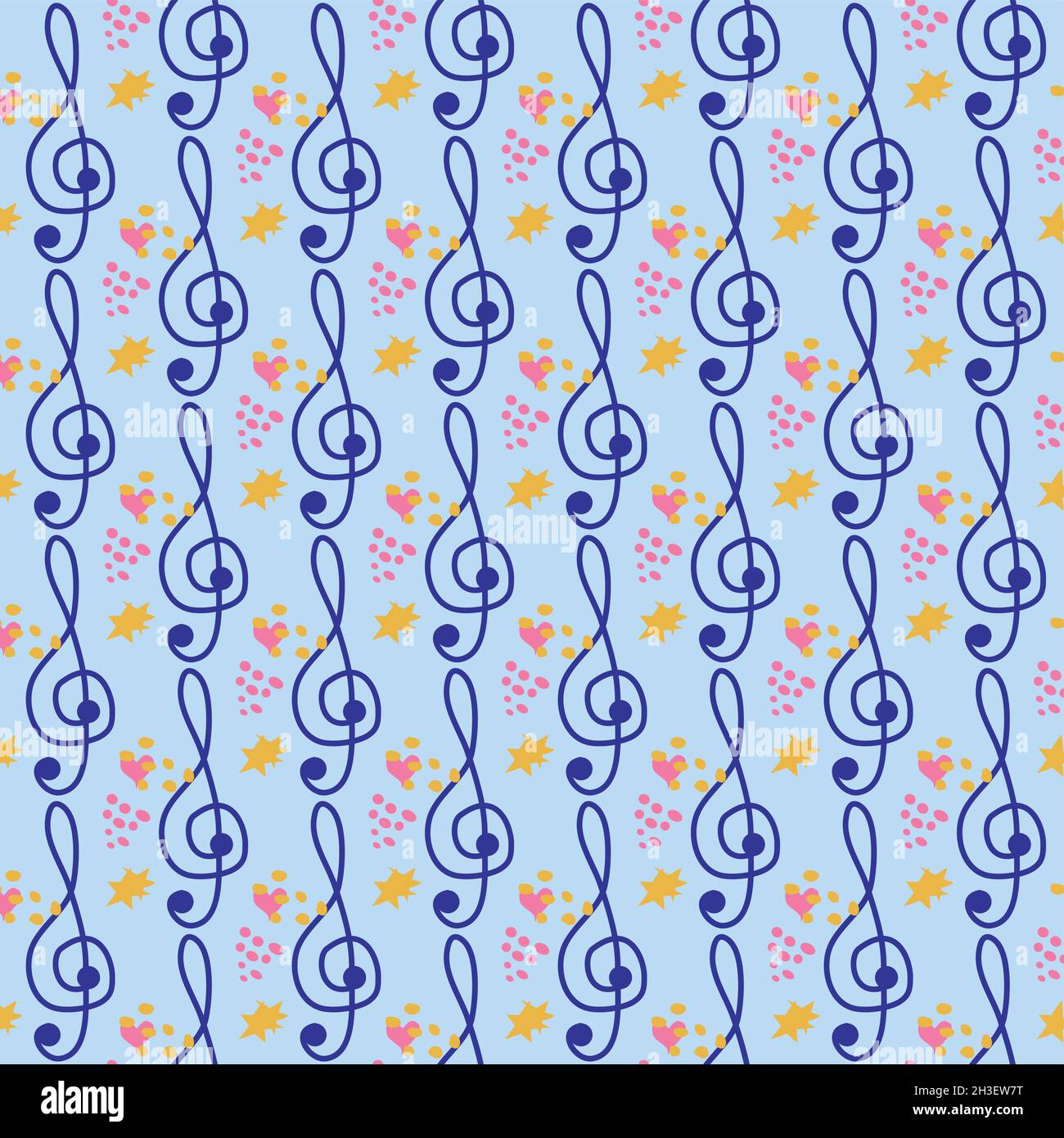 Abstract music notes seamless pattern background. musical illustration ...
