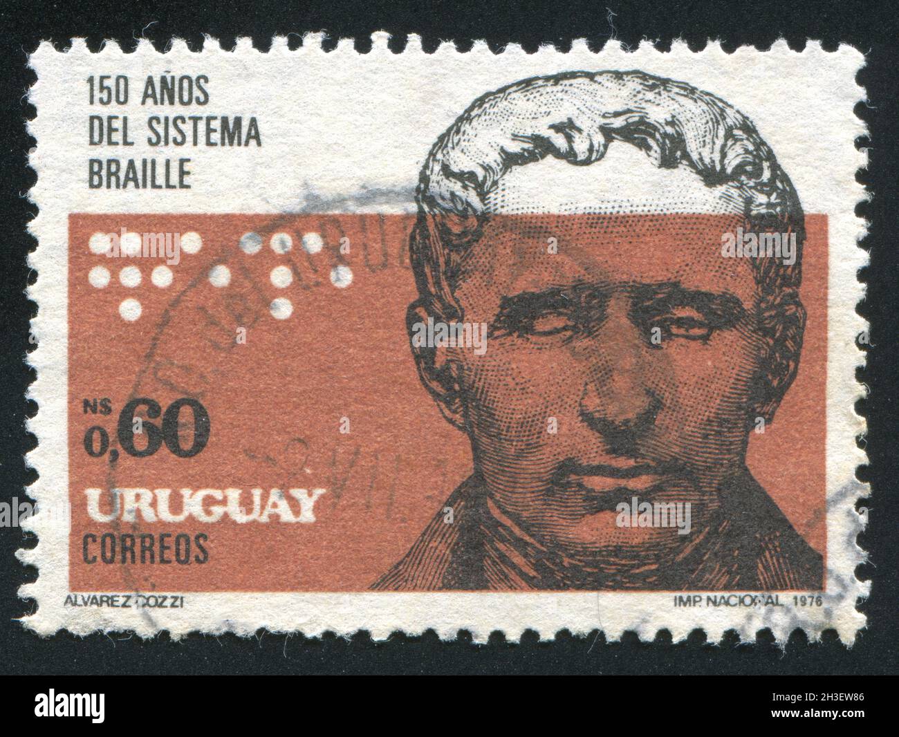 Louis braille postage stamp hi-res stock photography and images - Alamy