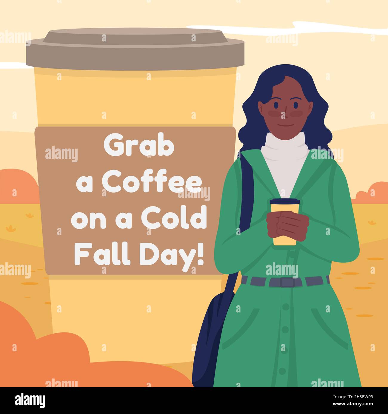 Cozy autumn social media post mockup Stock Vector Image & Art - Alamy