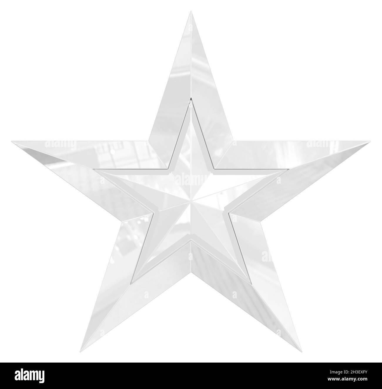 5 point star - Christmas Star - white single isolated on white ...