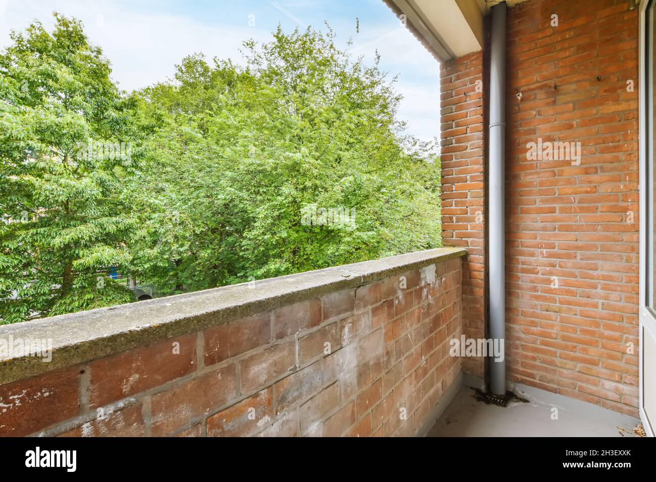Design of balcony in elegant residential building Stock Photo - Alamy