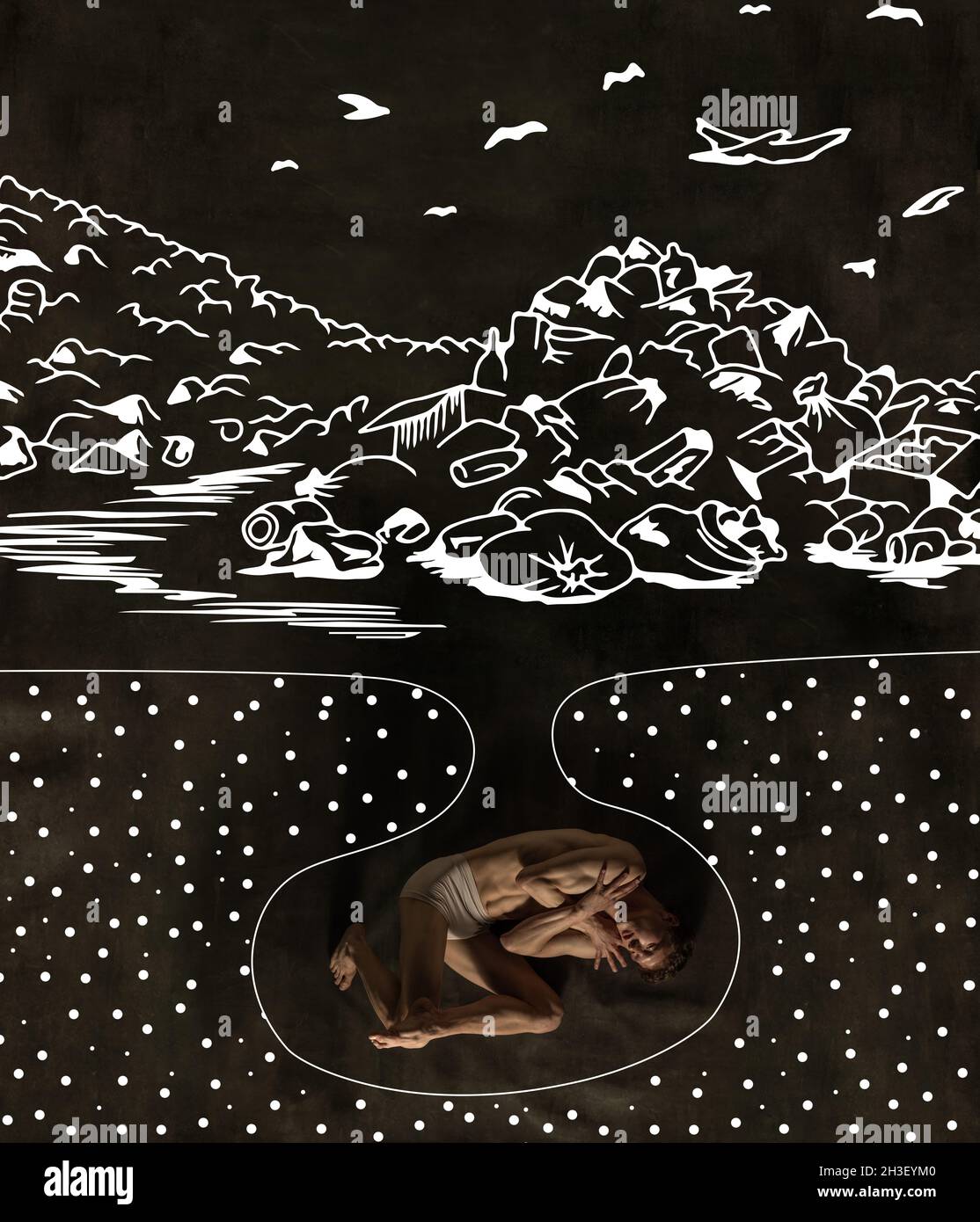 Contemporary art collage, modern creative design. Idea, inspiration ...