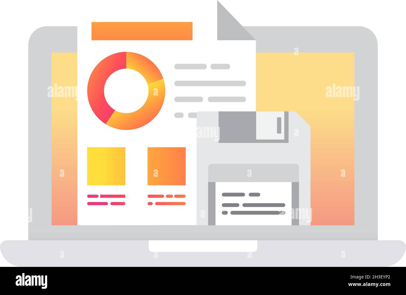 Save data icon vector file on computer monitor Stock Vector Image & Art ...