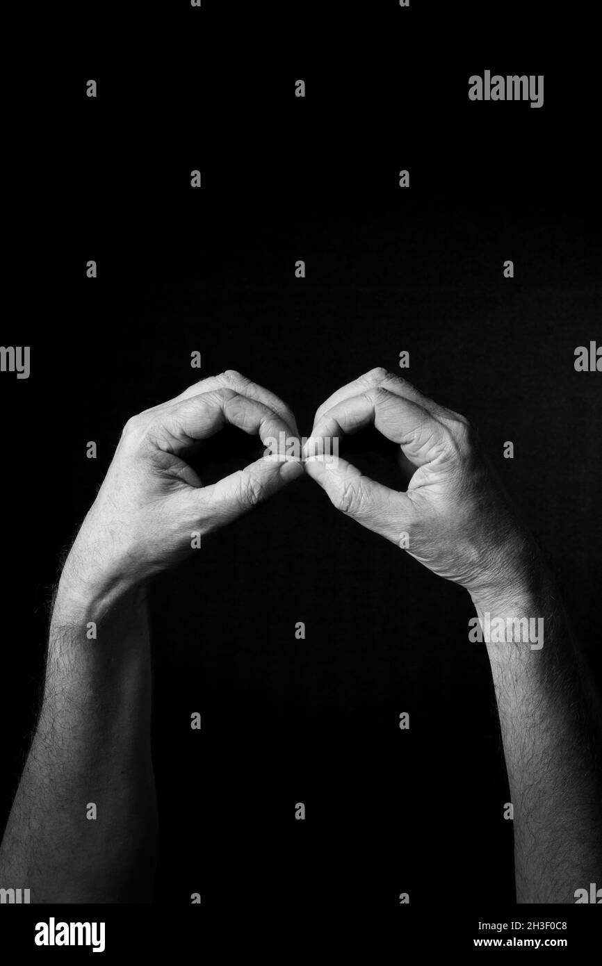 Bsl fingerspelling Black and White Stock Photos & Images - Alamy