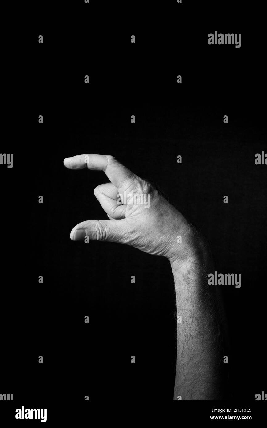 Bsl fingerspelling Black and White Stock Photos & Images - Alamy