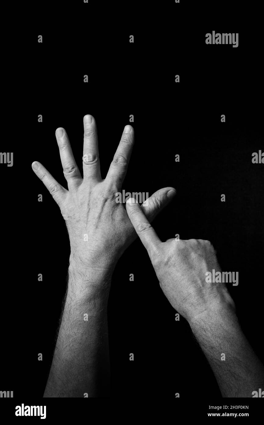 British sign language alphabet hi-res stock photography and images - Alamy