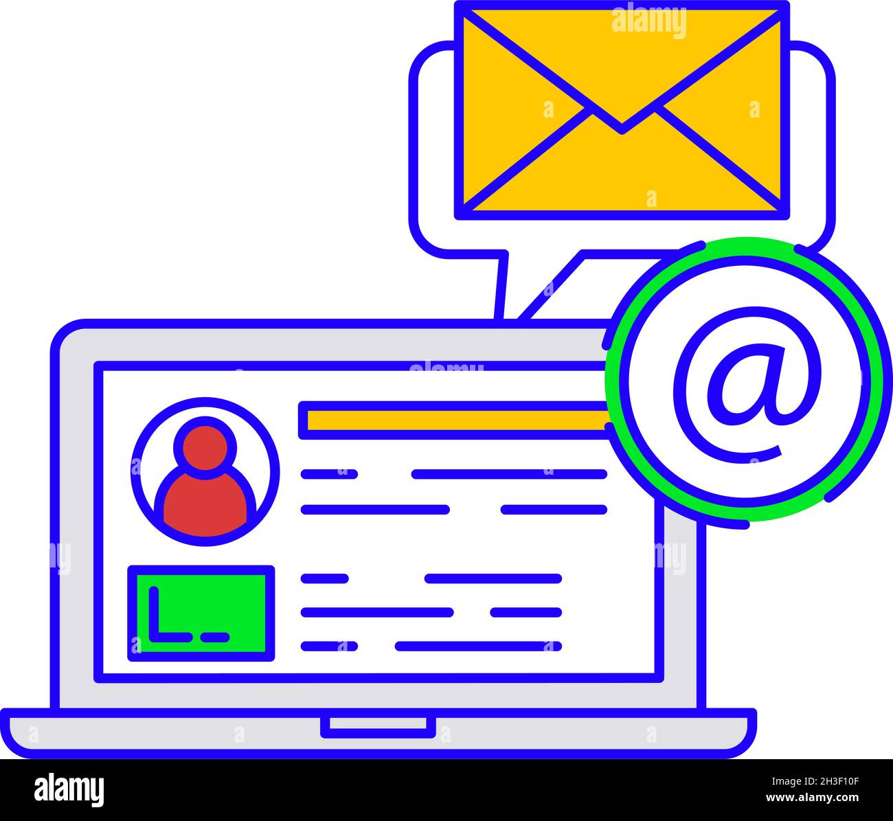 Email digital marketing web campaign icon vector Stock Vector Image ...