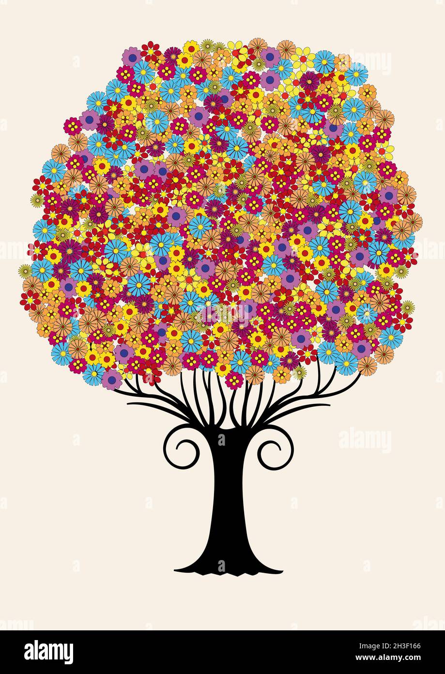 Retro flower hi-res stock photography and images - Alamy