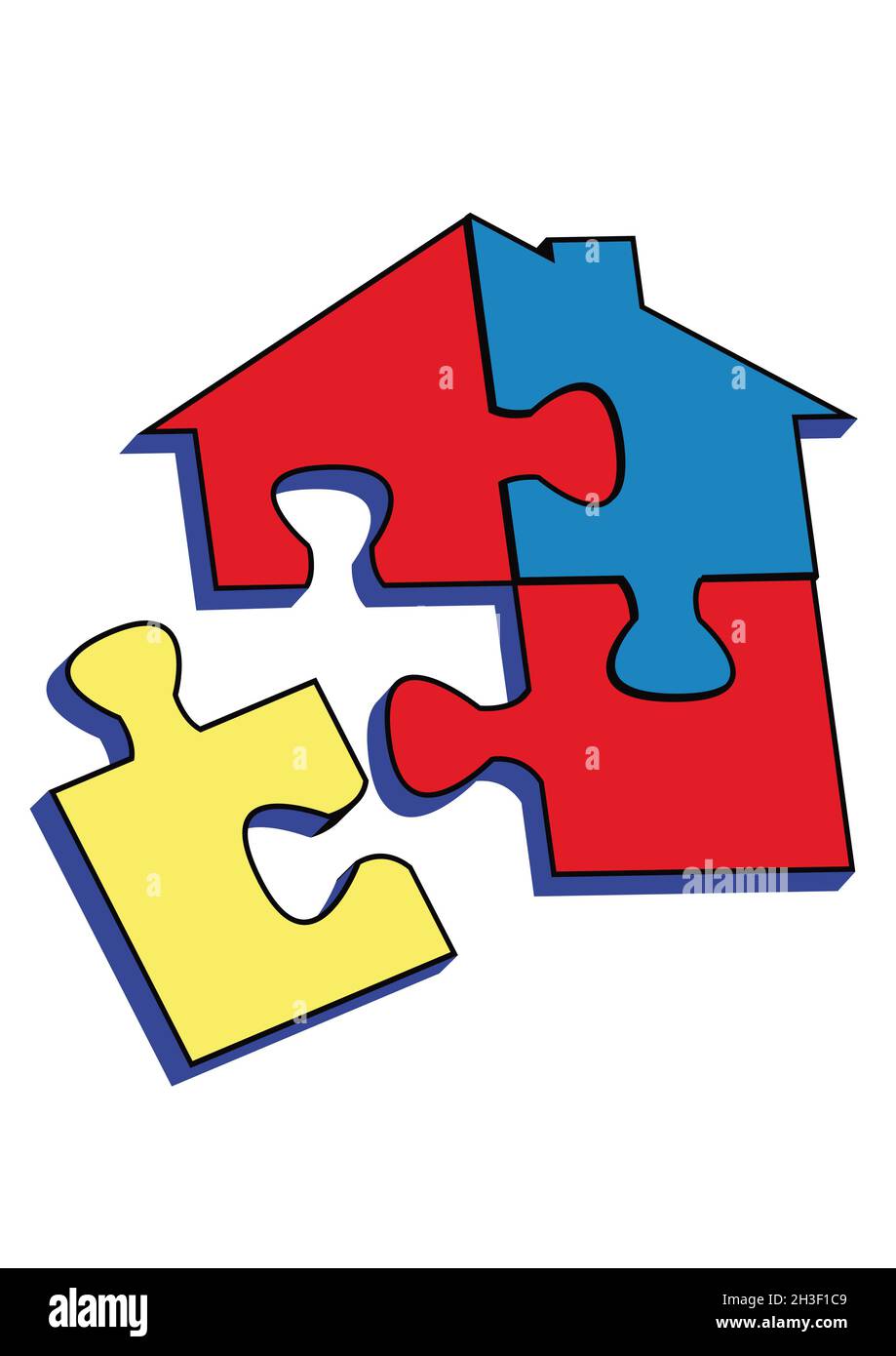 Blue and yellow logo Cut Out Stock Images & Pictures - Alamy