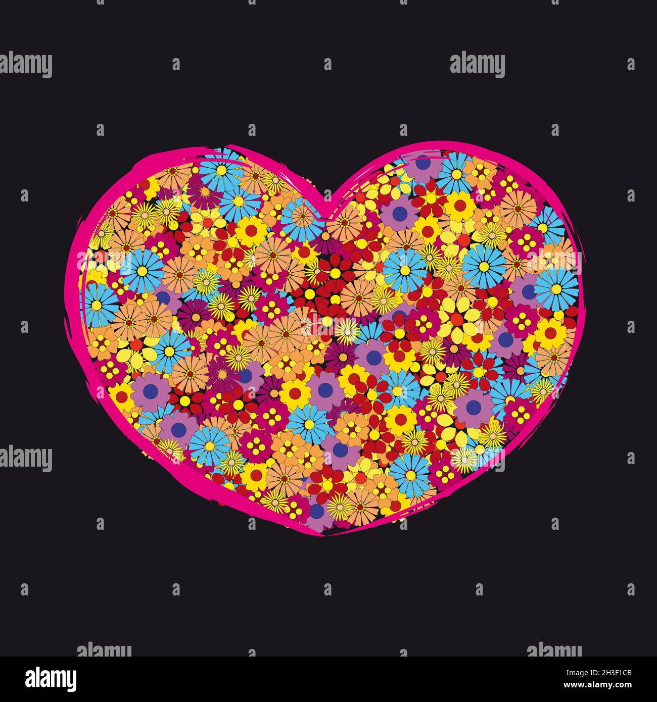 Retro heart hi-res stock photography and images - Alamy