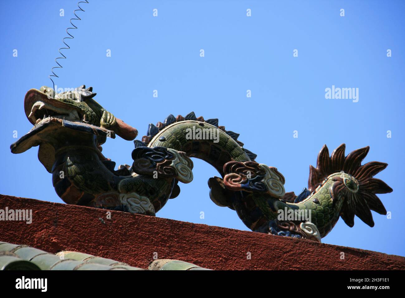 statue of a dragon in a temple in saigon in vietnam Stock Photo - Alamy