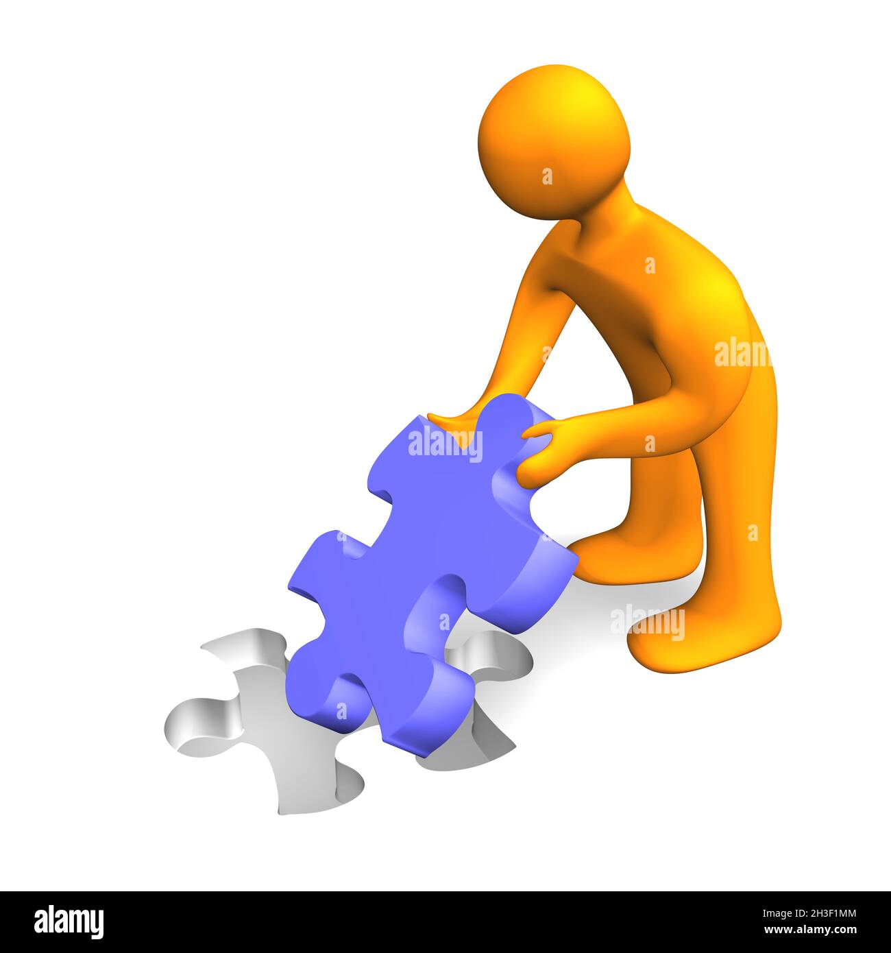 3d man puzzle hi-res stock photography and images - Alamy