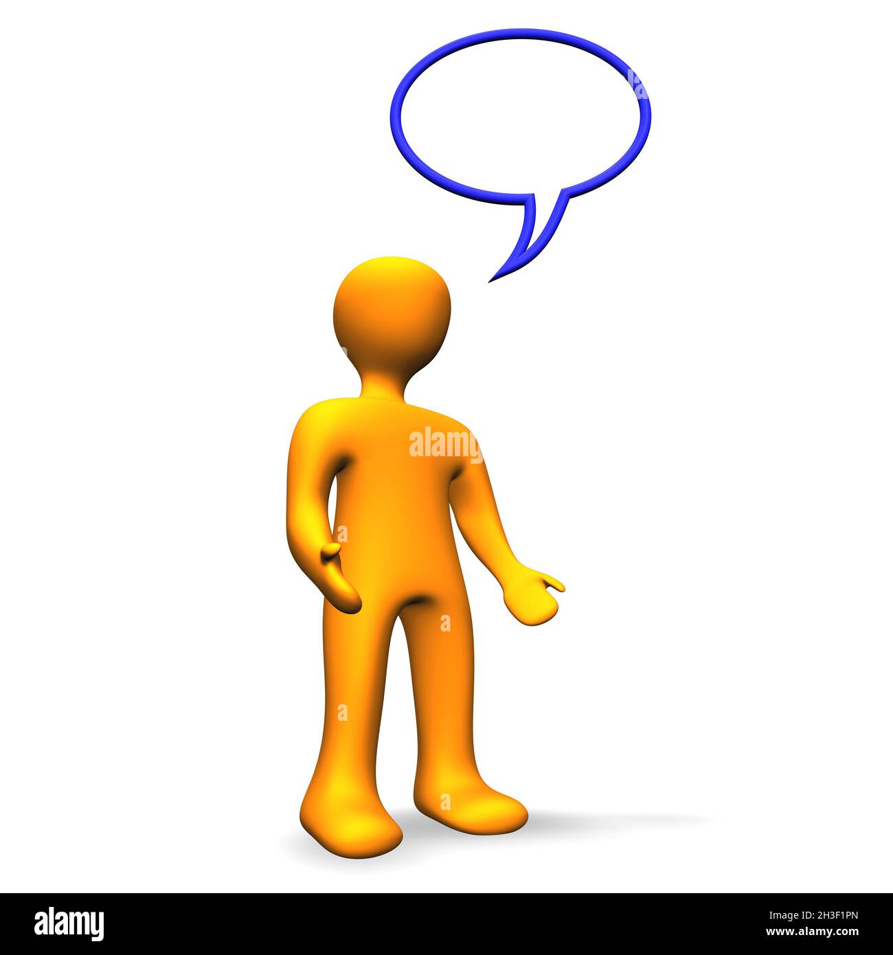 Speak Bubble Human 3D Stock Photo - Alamy