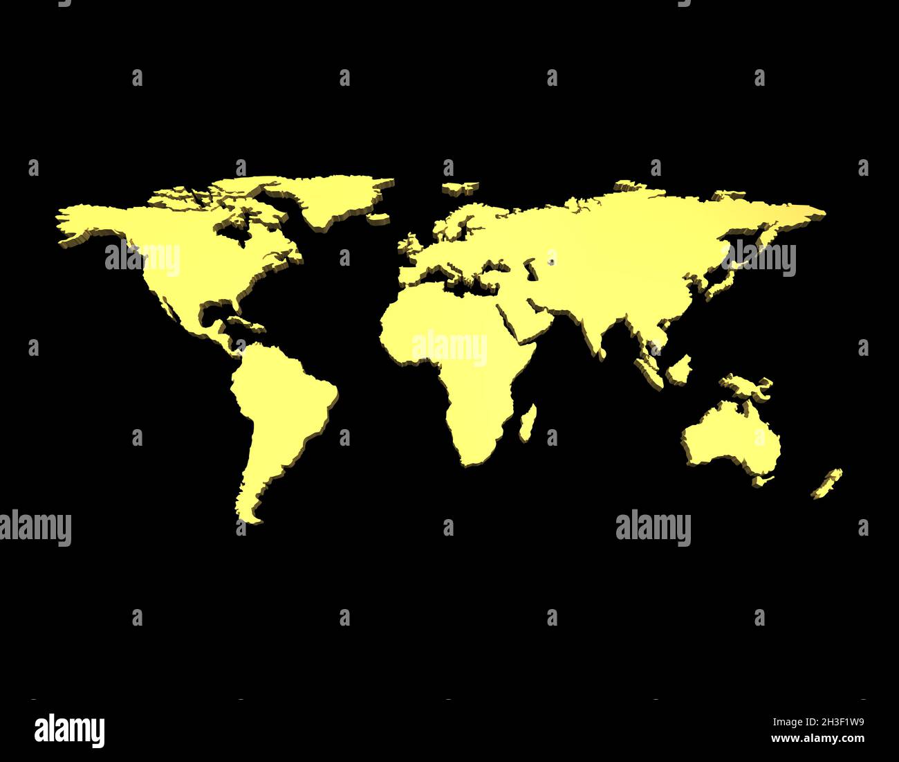 Golden world map hi-res stock photography and images - Alamy