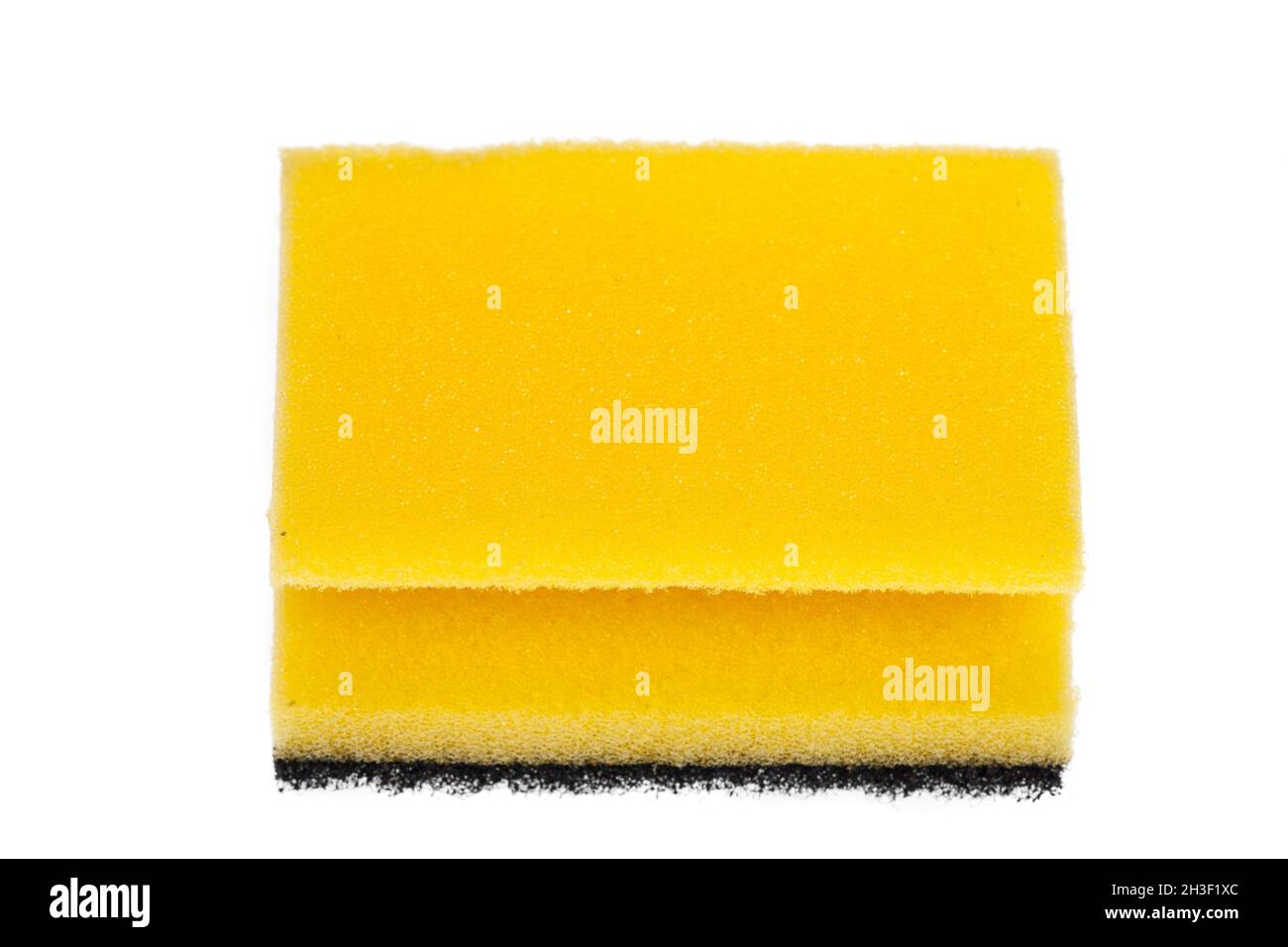 Yellow sponge isolated on white background Stock Photo - Alamy