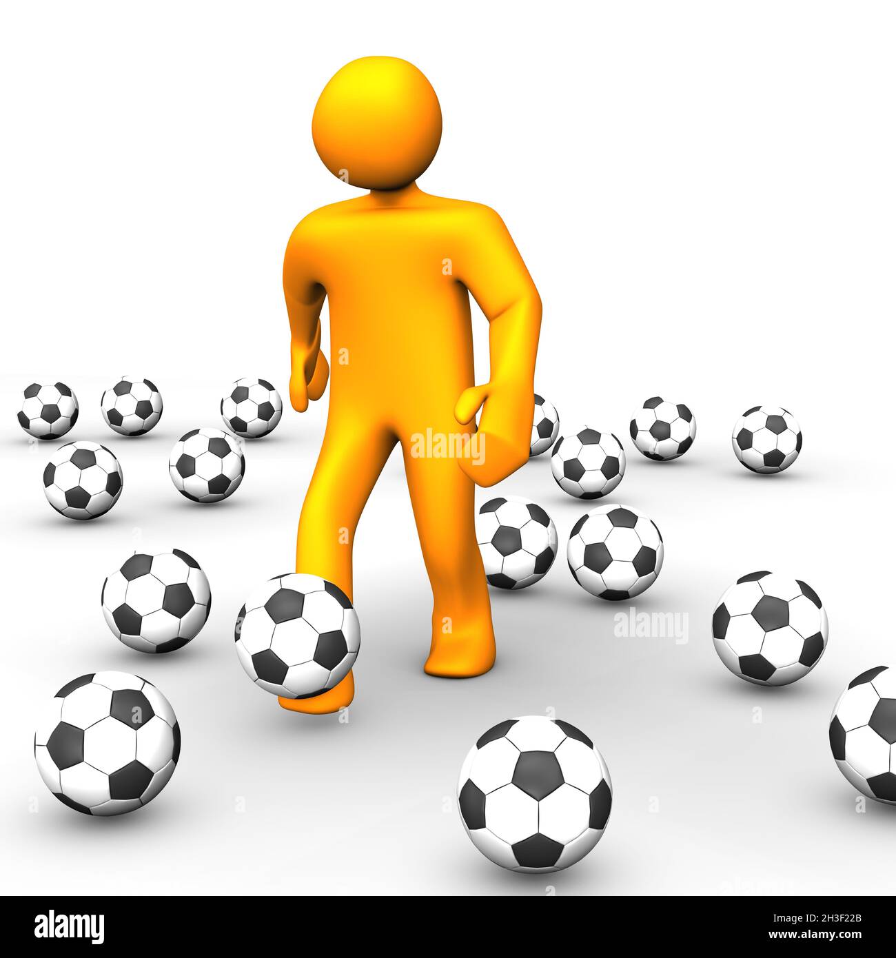 Human Soccer Ball 3D Stock Photo - Alamy