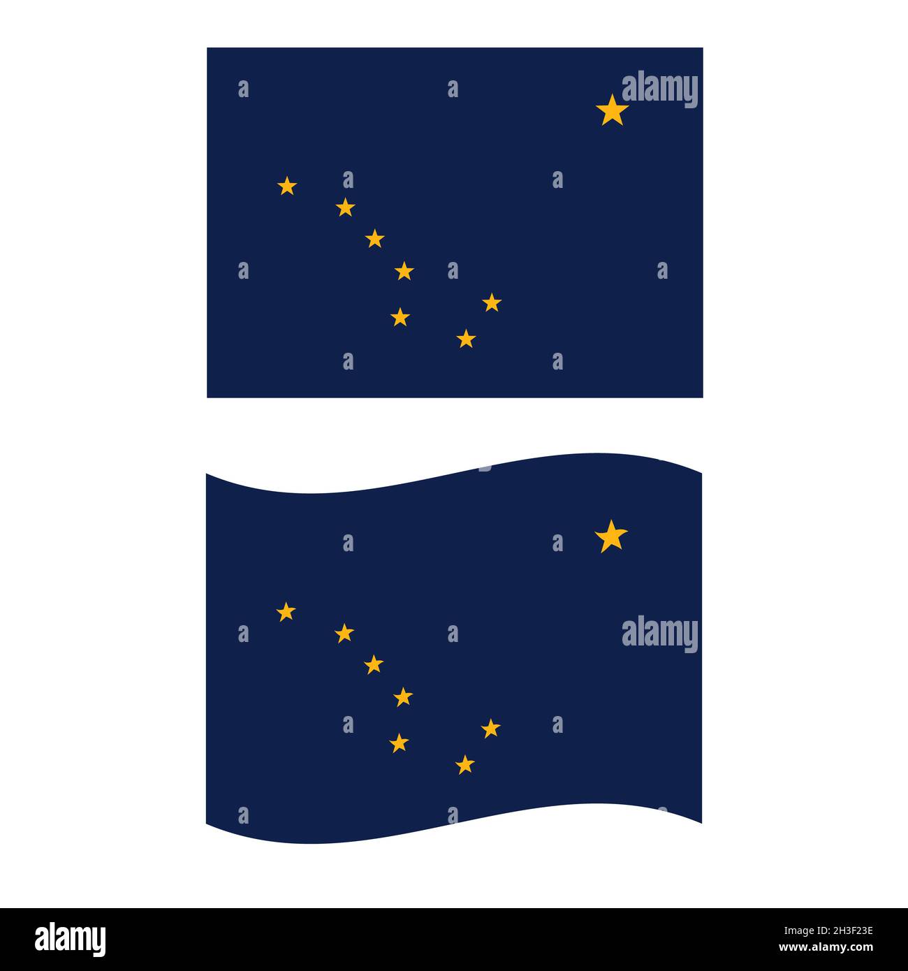 Alaska State Flag on white background. State symbol of Alaska. flat ...