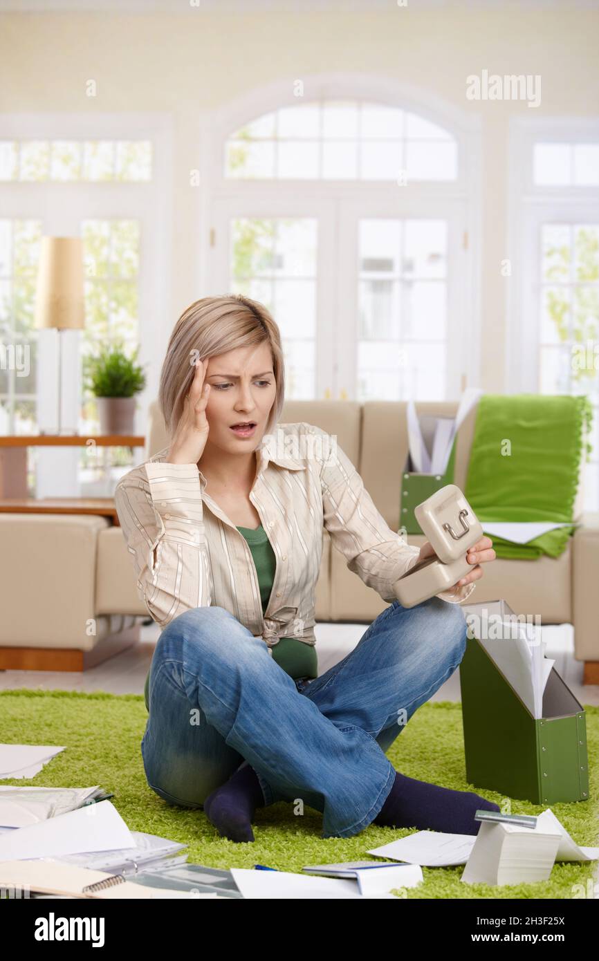 Woman in trouble Stock Photo - Alamy