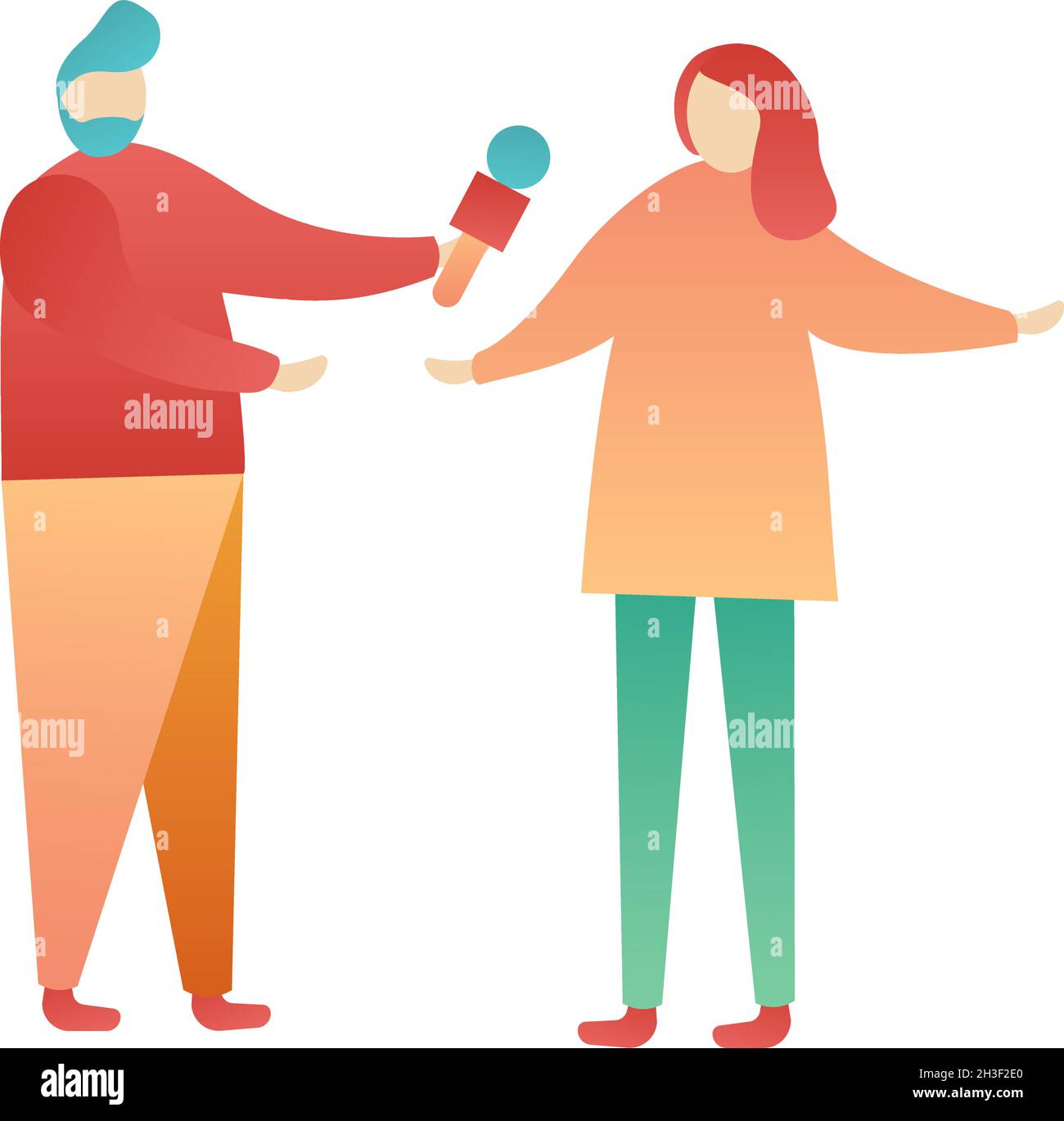 Tv news reporter interviewing Cut Out Stock Images & Pictures - Alamy