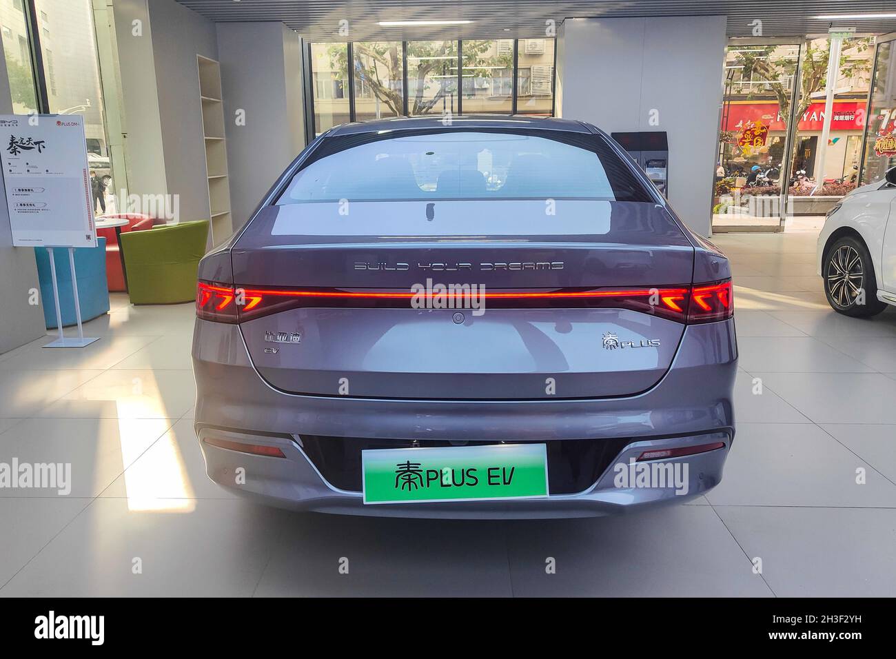 SHANGHAI, CHINA - OCTOBER 28, 2021 - A BYD store is seen in Shanghai ...