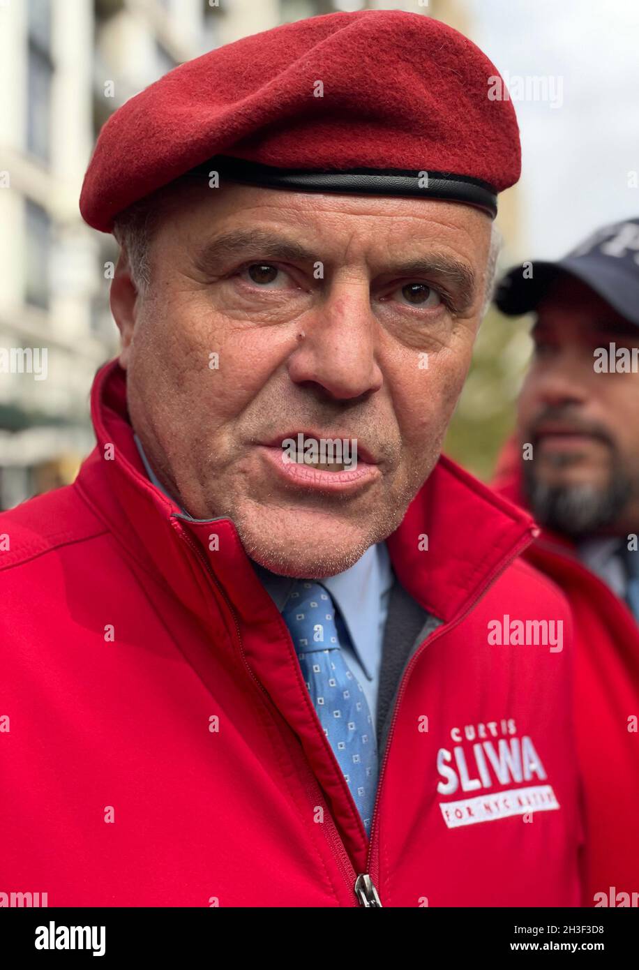 New York, NY, USA. 28th Oct, 2021. Curtis Sliwa seen at the NY ...