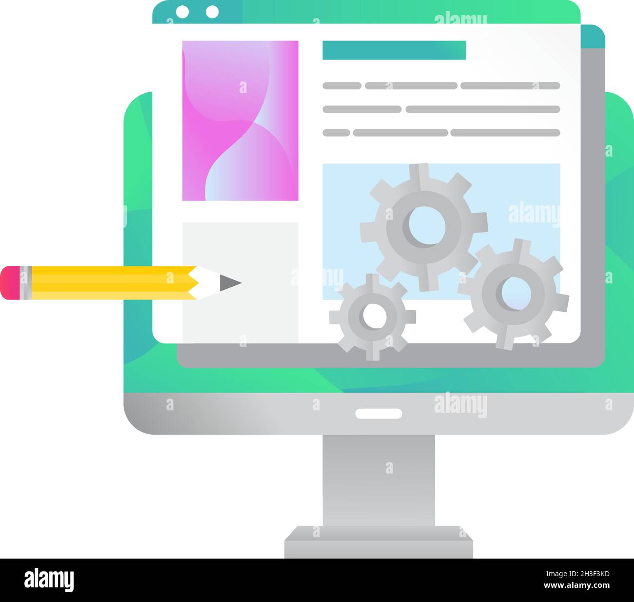 Website building icon web design vector isolated Stock Vector Image ...