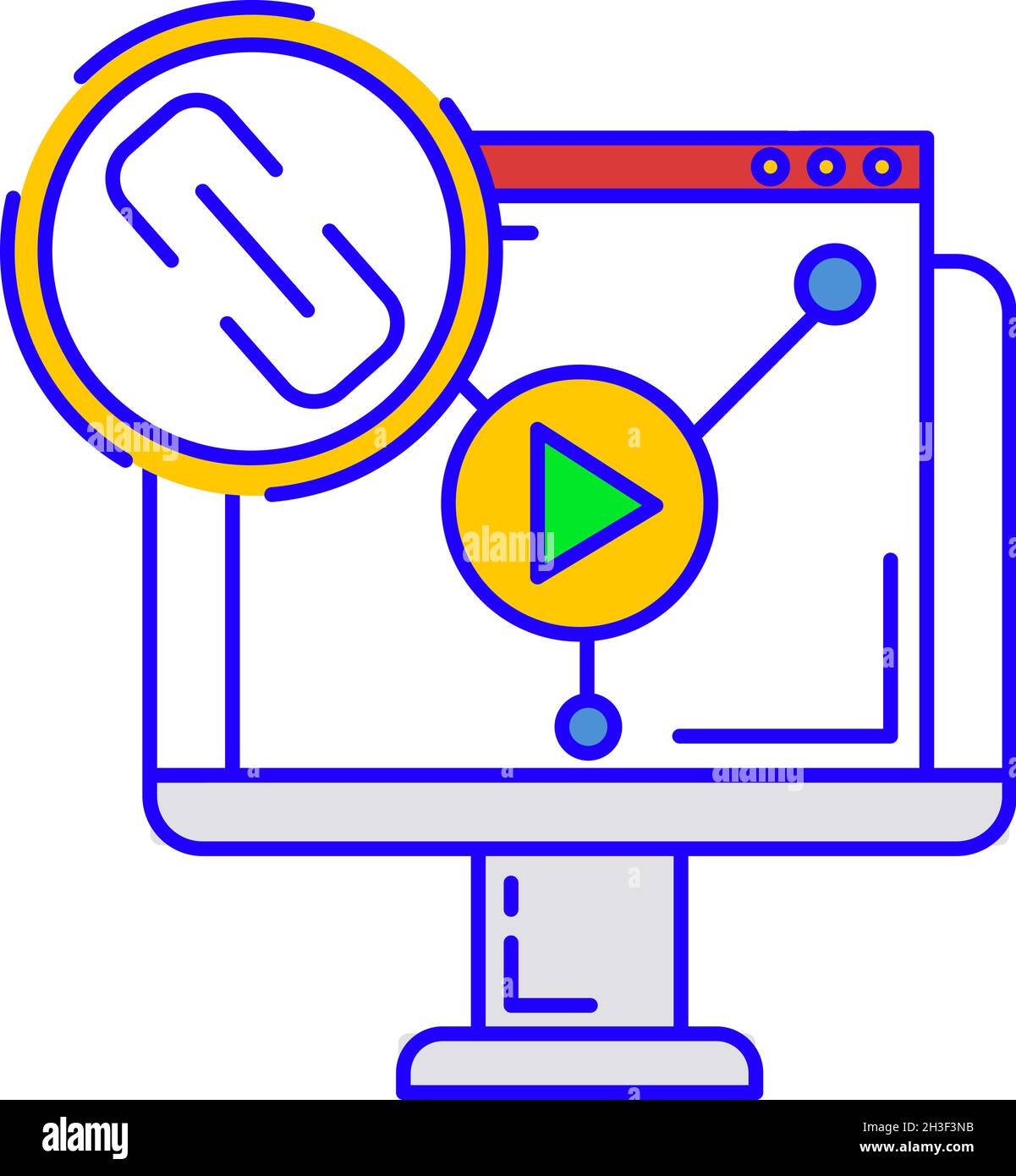 Deep linking building icon web vector computer Stock Vector Image & Art ...