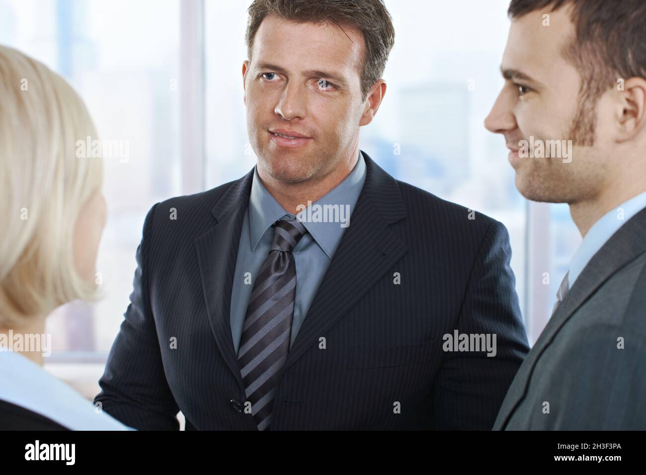 Businesspeople in discussion Stock Photo - Alamy