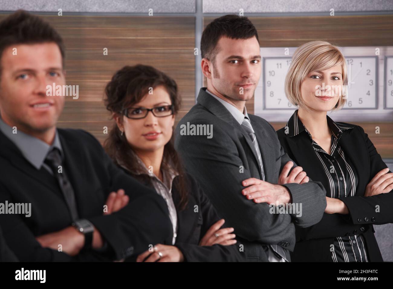 Group four confident businessmen businesswoman hi-res stock photography ...