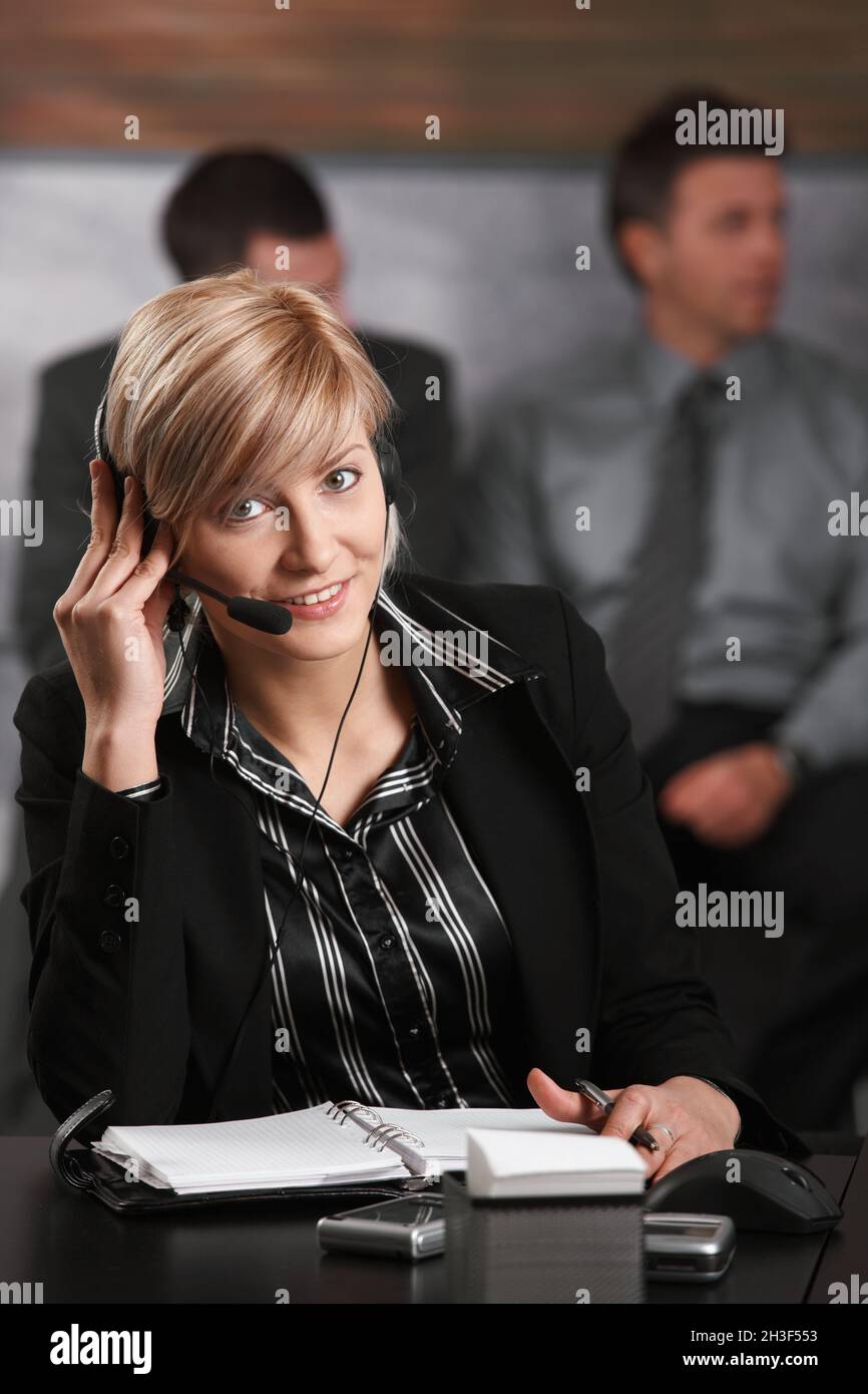 Phone receptionist hi-res stock photography and images - Alamy