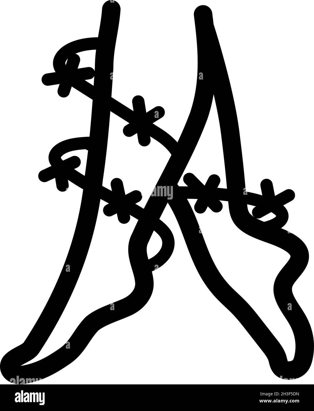 Compression stockings outline icon, medical and equipment, medicine ...