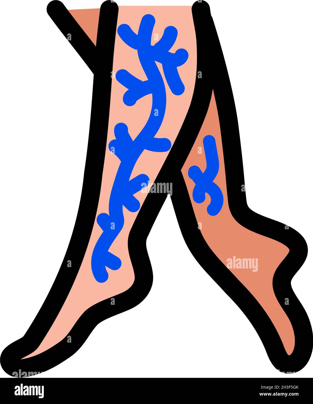 Compression stockings color icon, medical and equipment, medicine socks ...