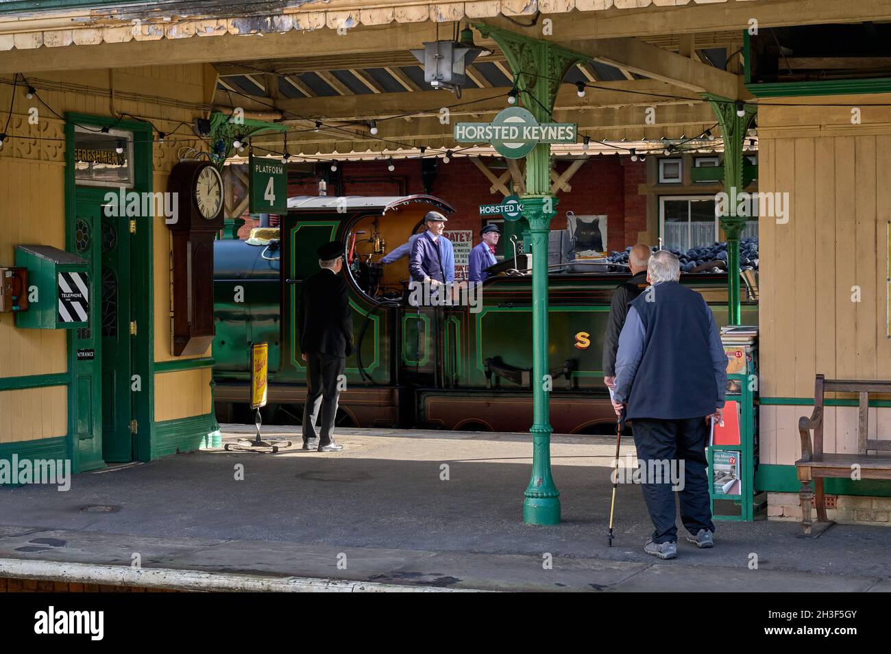 Steam action at the Bluebell Railway Stock Photo - Alamy