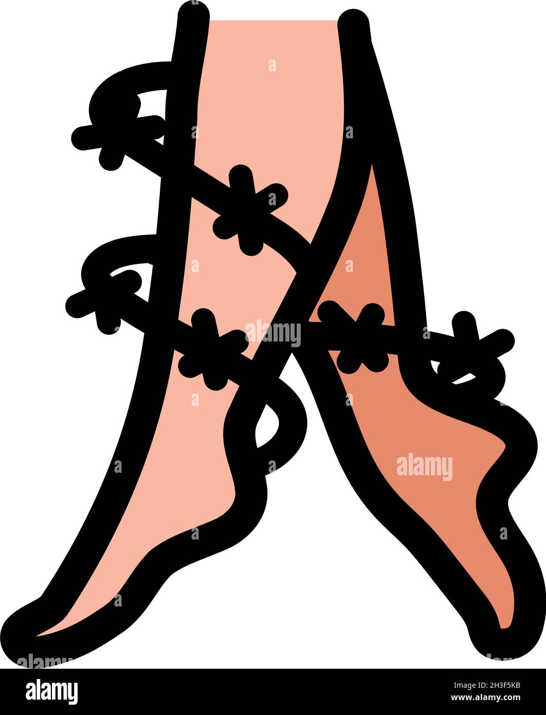 Compression stockings color icon, medical and equipment, medicine socks ...